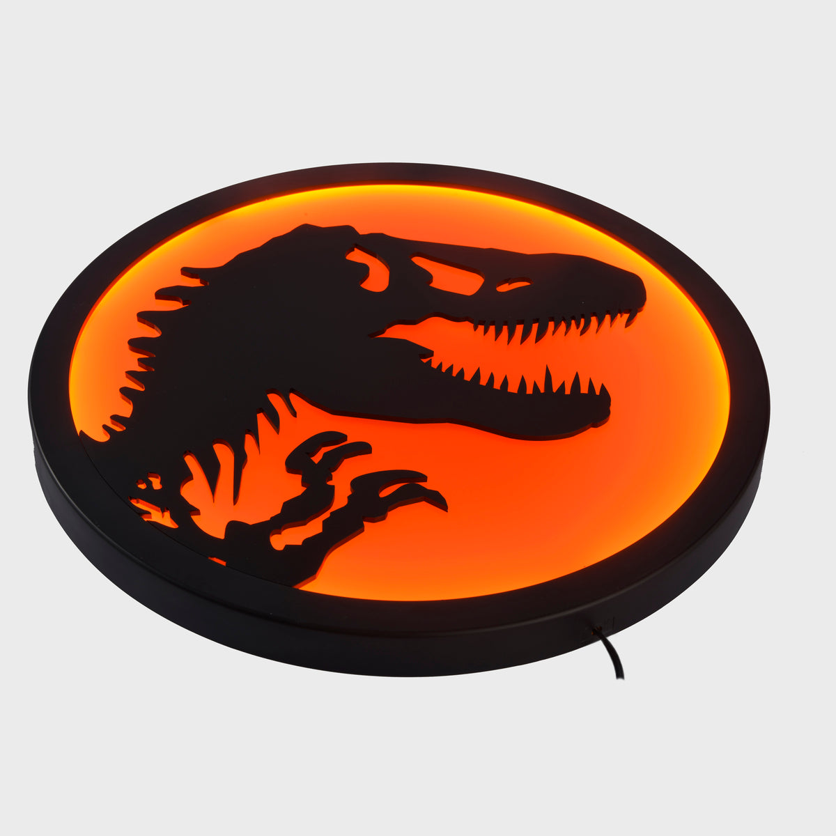 Jurassic Park T Rex Logo Led Wall Light Sign 12 Inches Tall Ukonic