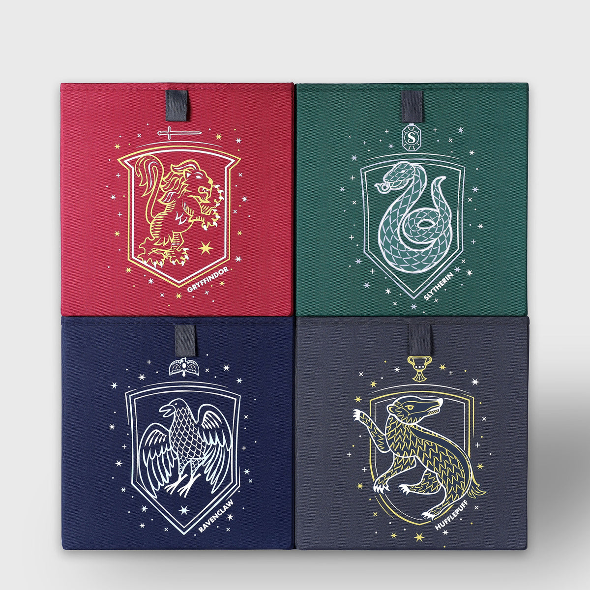 Harry Potter Hogwarts Houses 11-Inch Storage Bin Cube Organizers | Set ...