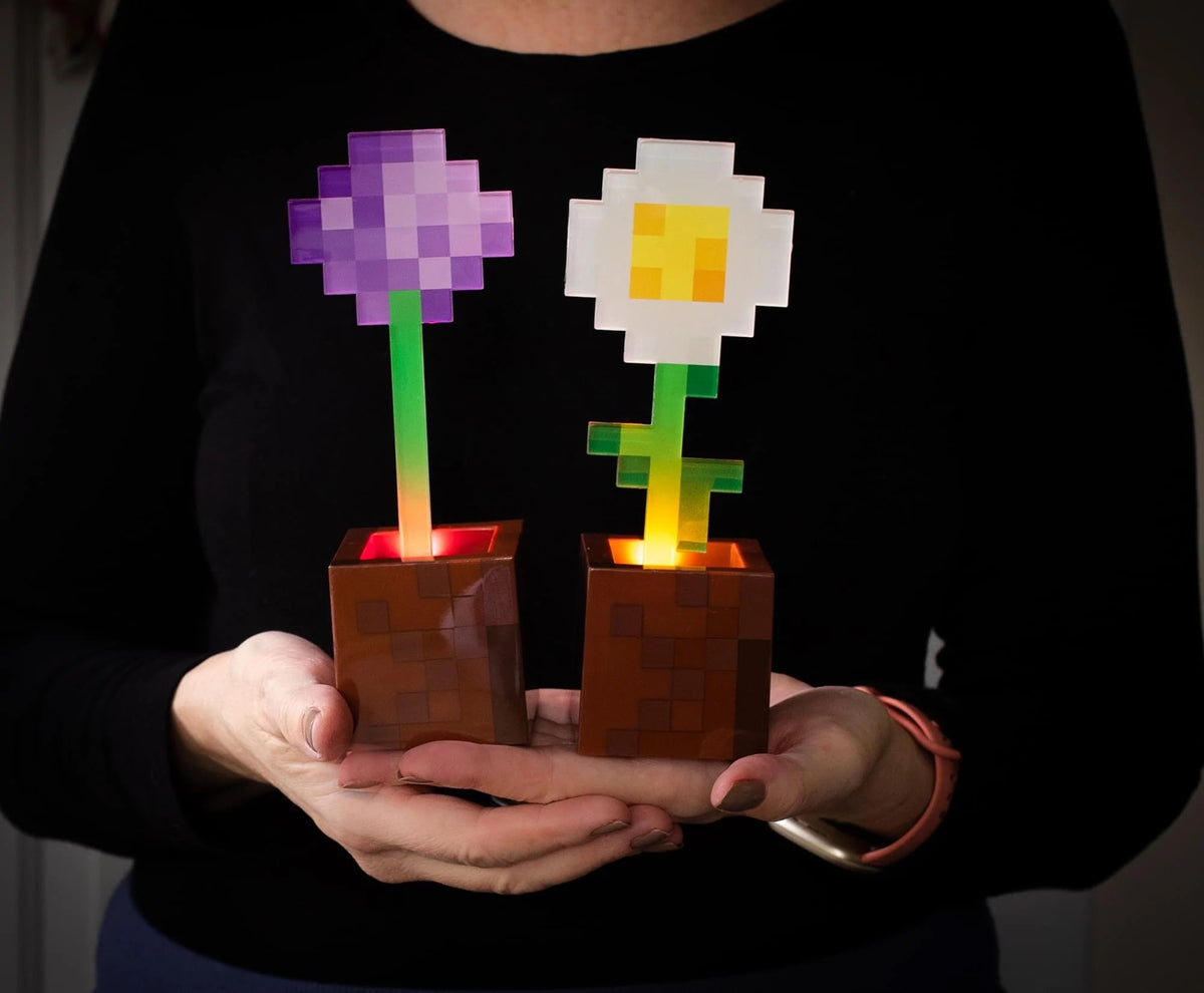 Minecraft Daisy and Allium Flower Pot Mood Lights | Set of 2 – Ukonic